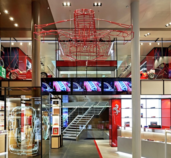 Entertaining Ferrari Flagship Store Opens in Milan • Italia Living